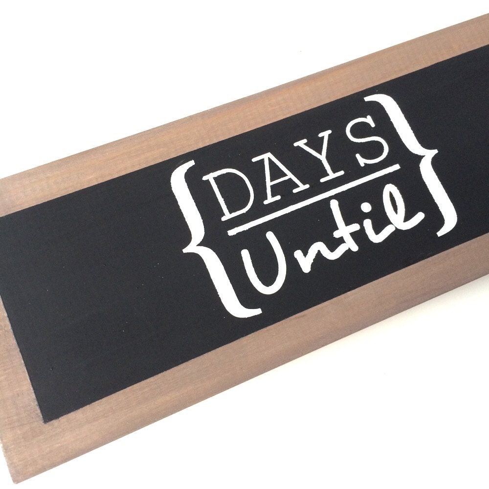 Days until countdown calendar chalkboard sign | Etsy