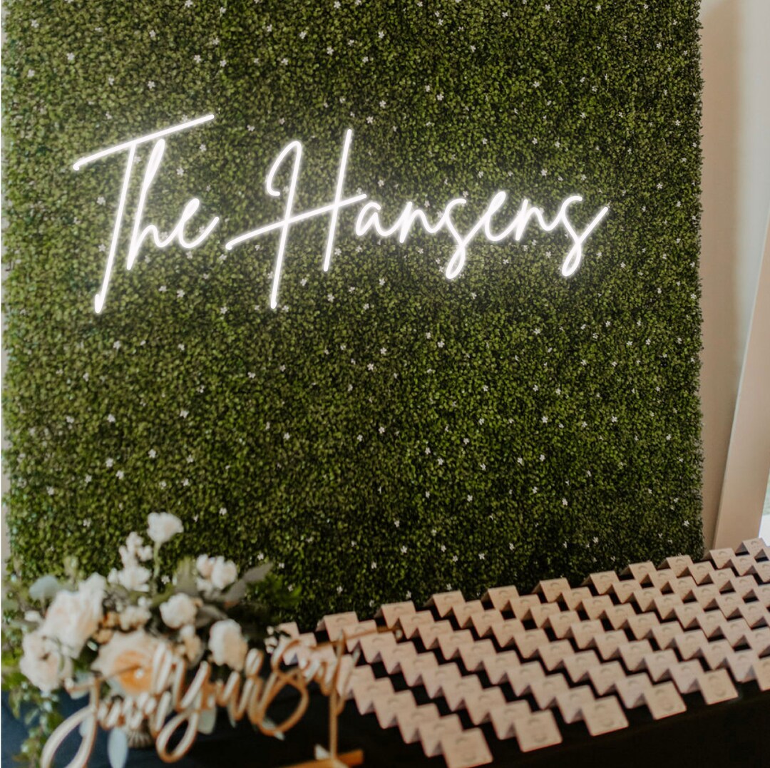 Custom Neon Sign, Personalized LED Name Sign, Wedding Decor, Engagement ...