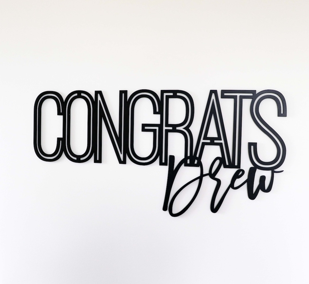 Graduation Name Sign, Graduation Party Decor, Cut Out Name Sign - Etsy