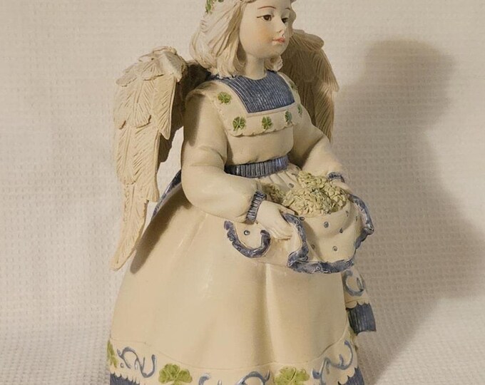 Vintage Sarah's Angels Figurine Lisa March May the Luck of the Irish ...