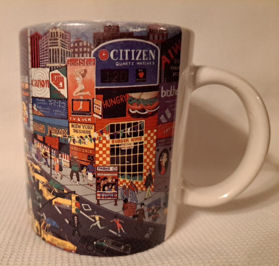 Vintage Souvenir New York City Times Square Coffee Mug Pat Singer ...