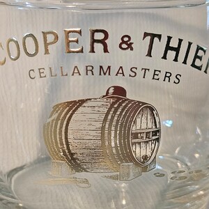 Cooper & Thief Cellarmasters Wine Glass Advertising Collectible Barware ...