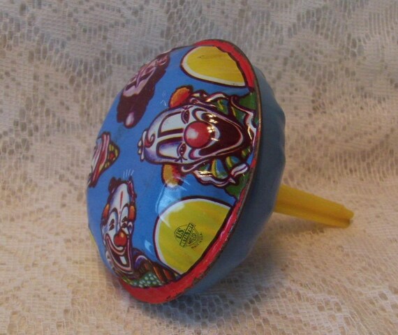 Vintage U.S. Metal Toy Mfg Co Clown Faces Rattle Made USA | Etsy