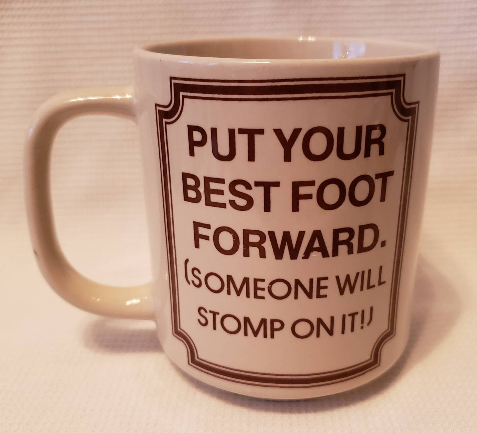 Vintage Humorous Coffee Cup Mug Put Your Best Foot Forward - Etsy France
