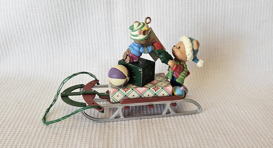 Vintage Carlton Cards Christmas Ornament Santa's Helpers Bears ...