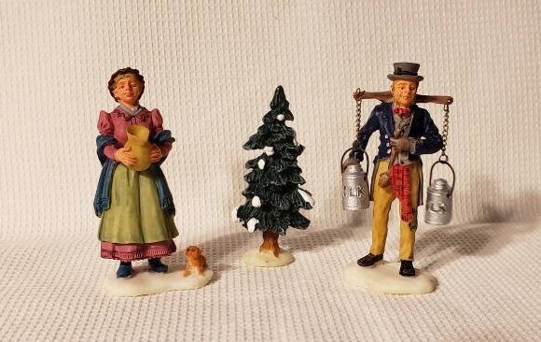 Vintage Lemax Village Miniature Figurine Christmas Morning Delivery ...