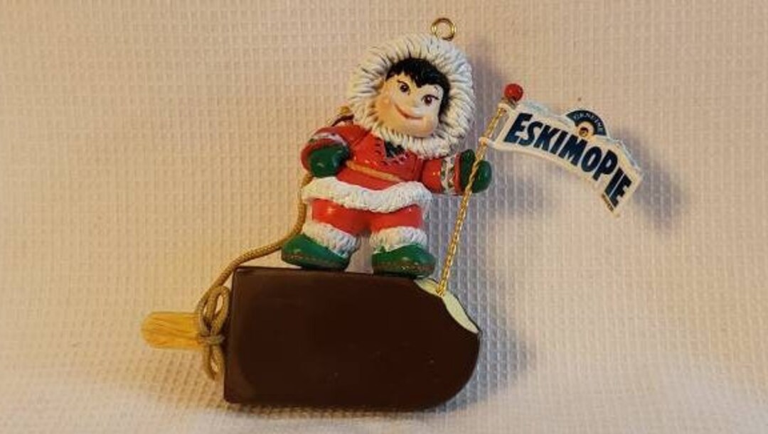 Vintage Carlton Cards Eskimo Explorer Christmas Ornament Eskimo Pie ...