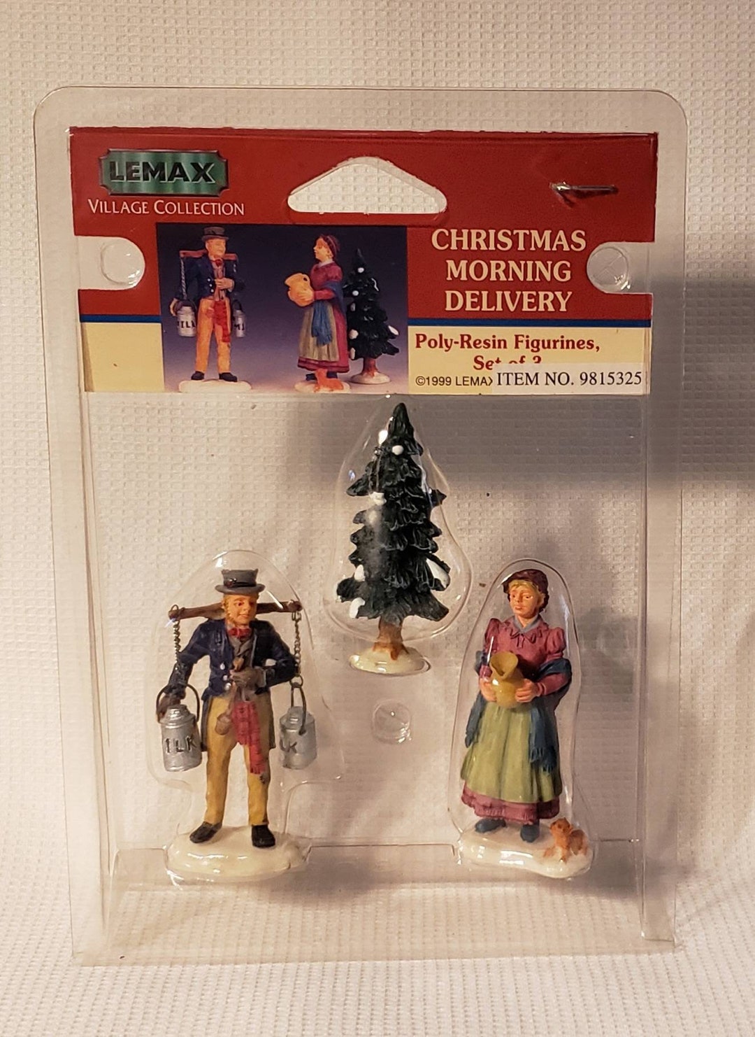 Vintage Lemax Village Miniature Figurine Christmas Morning Delivery ...