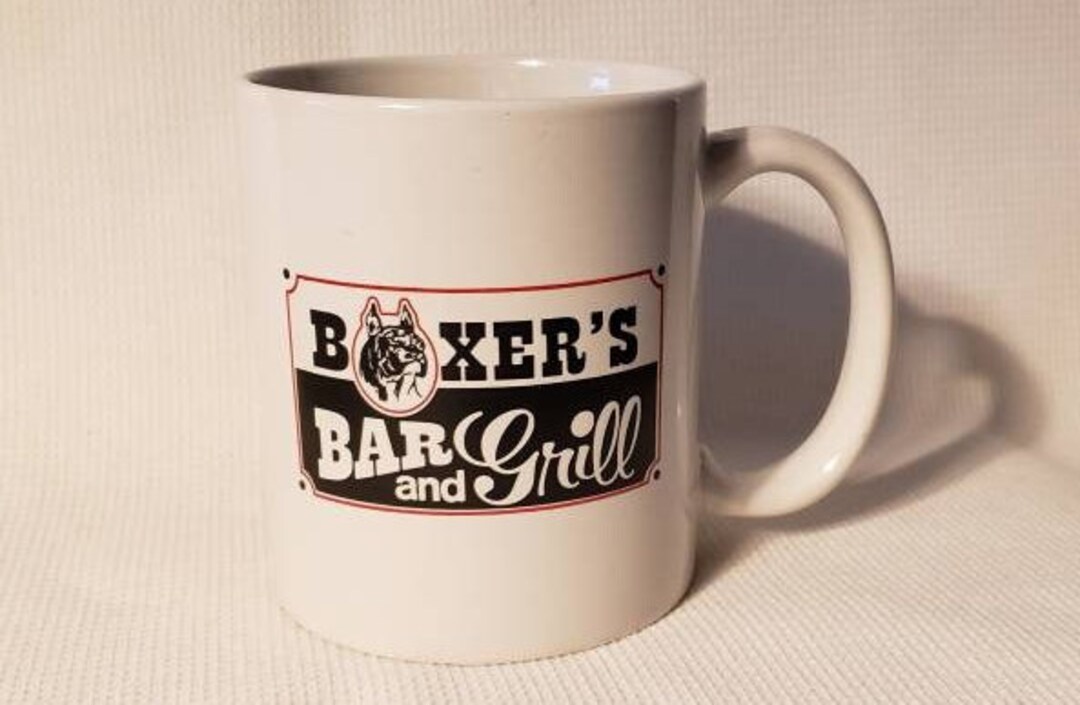 Vintage Boxer's Bar and Grill Souvenir Coffee Mug Collectible Keepsake ...