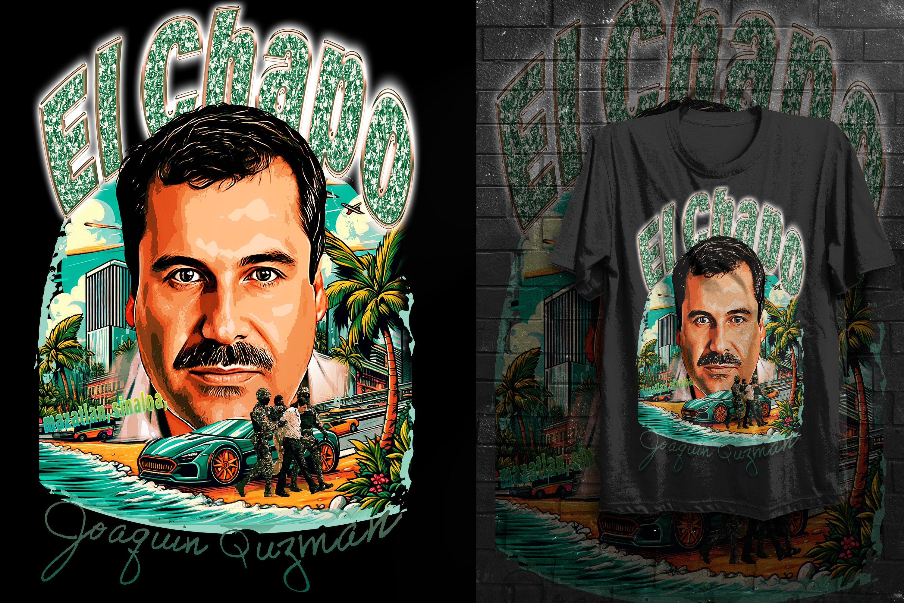 El Chapo Tshirt Design - Etsy