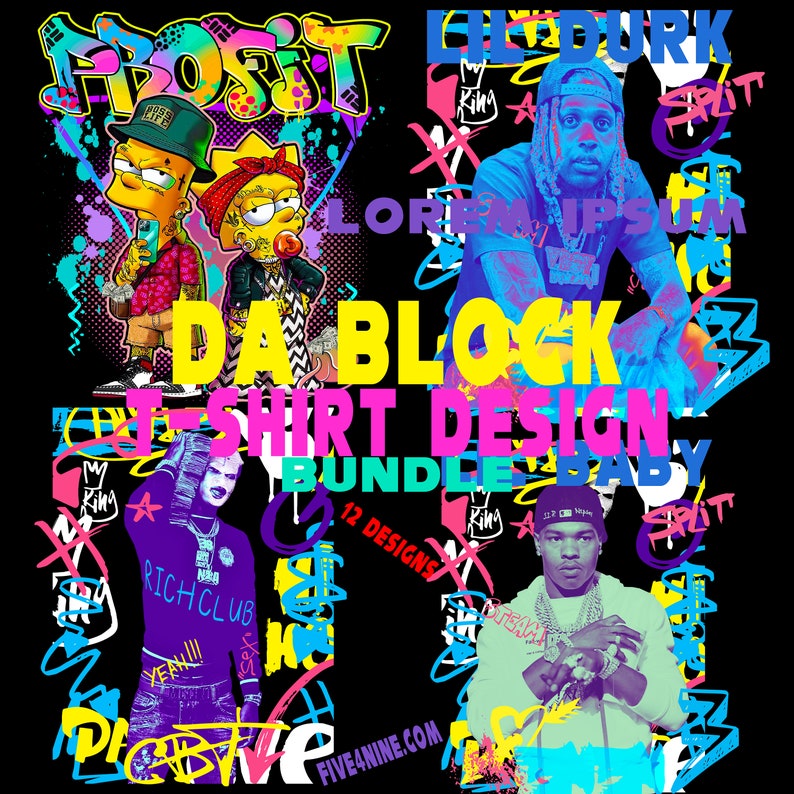 Da Block T-shirt Designs Bundle - Etsy