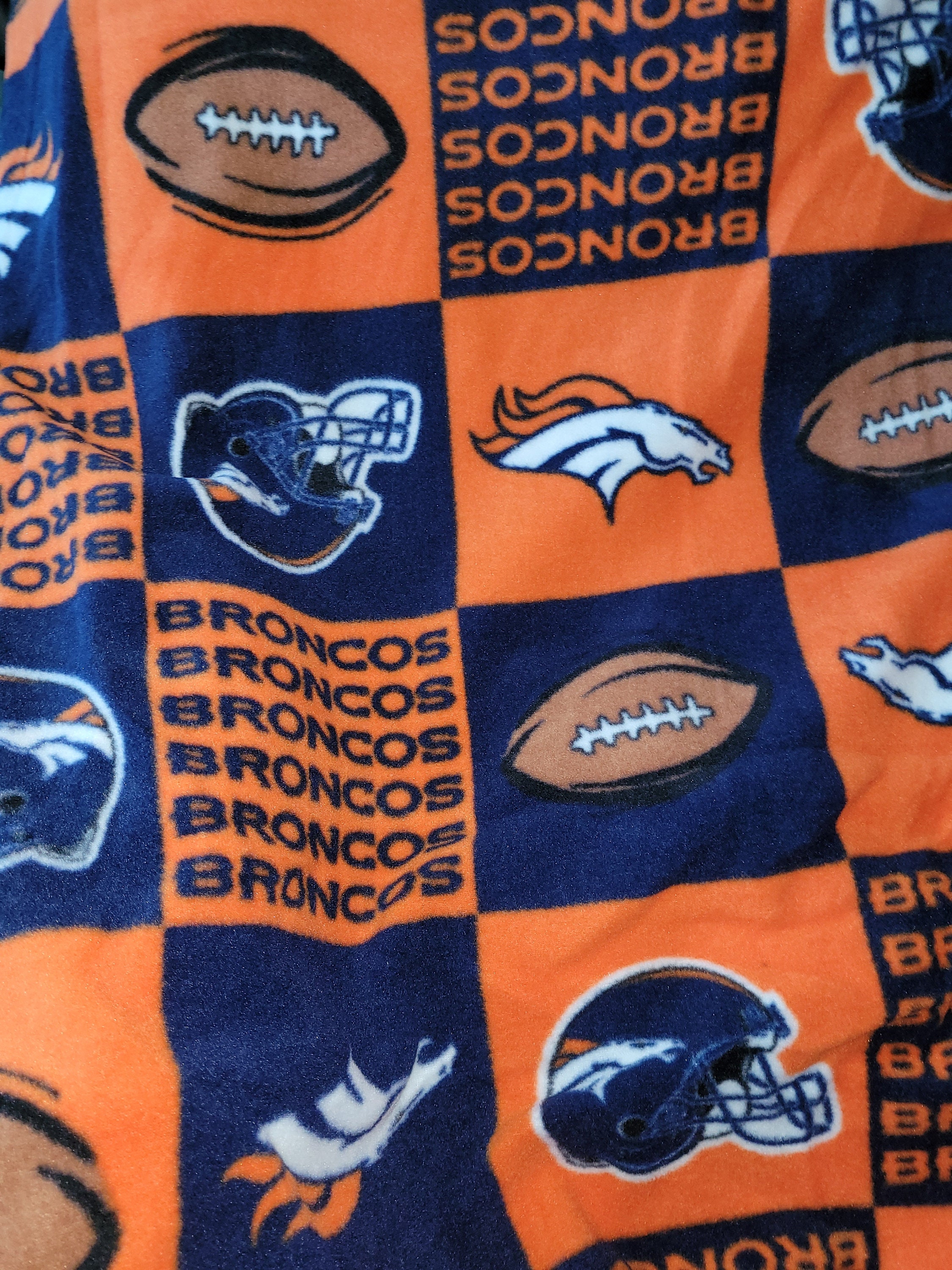 NFL Denver Broncos Material by the Yard Enough to Make a Blanket A ...