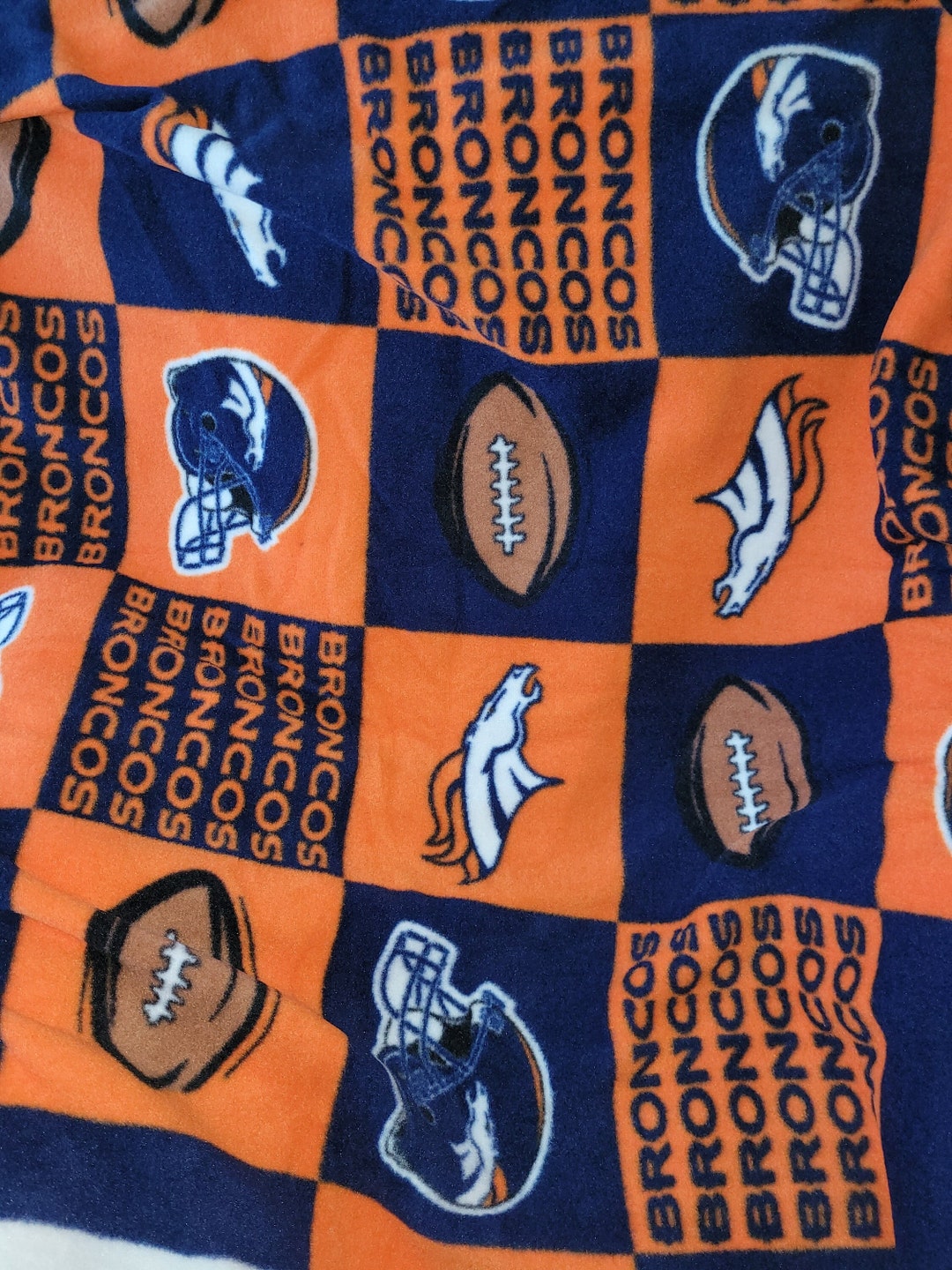 NFL Denver Broncos Material by the Yard Enough to Make a Blanket A ...