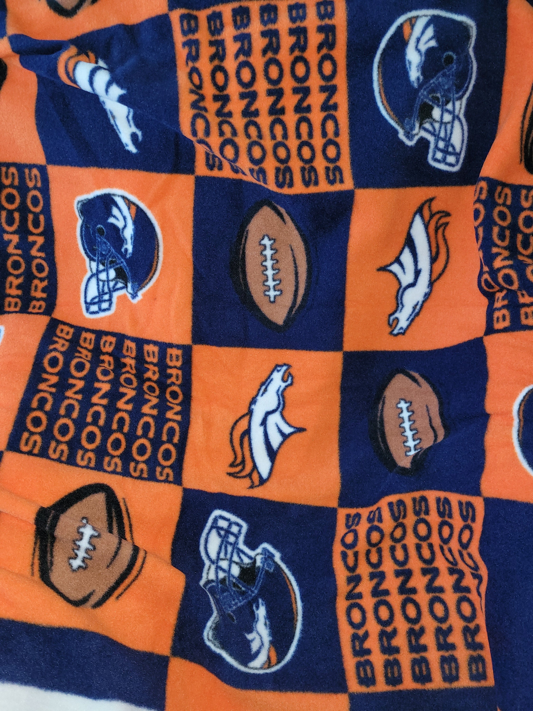 NFL Denver Broncos Material by the Yard Enough to Make a Blanket A ...