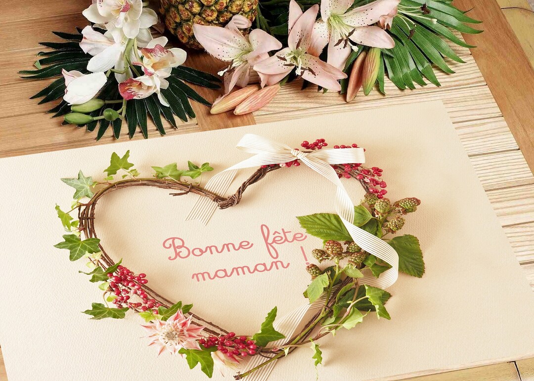 Set de table plastifié fête des mères Bonne fête maman - Etsy France