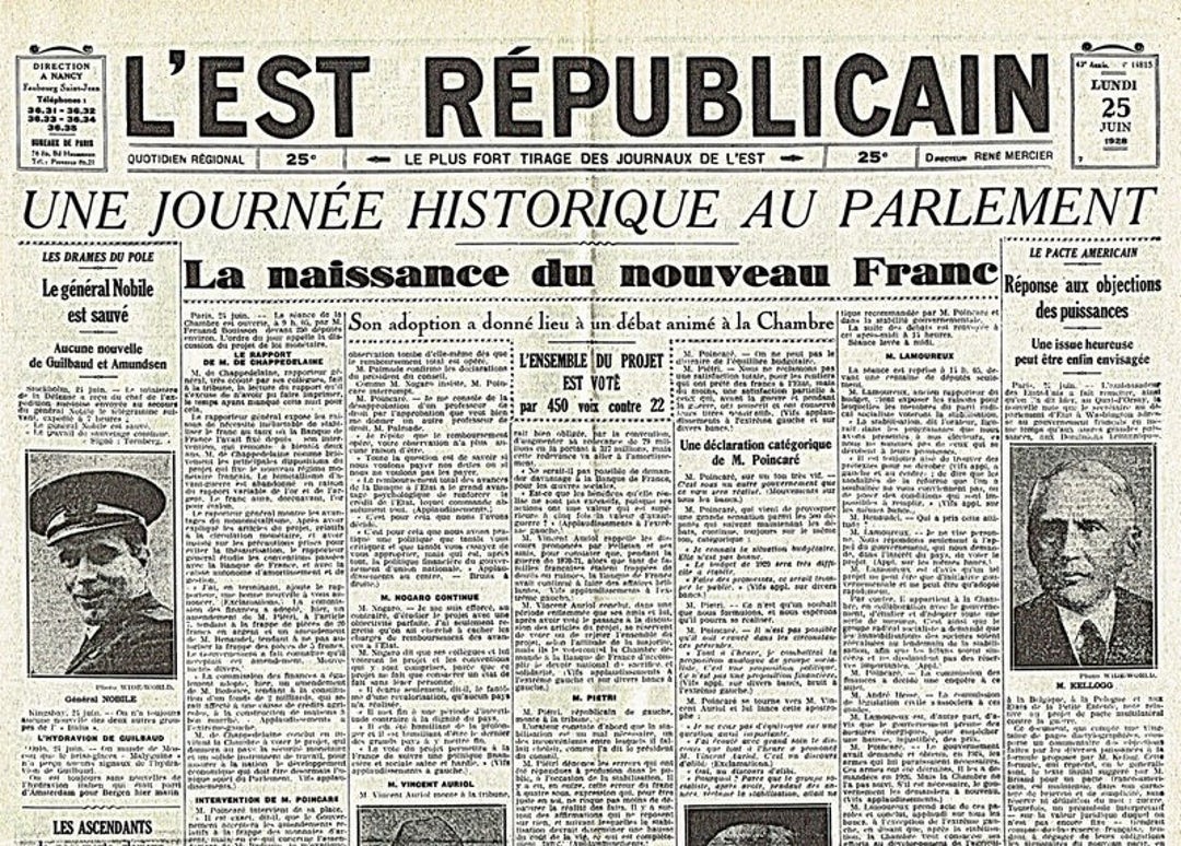 Laminated Placemat Old French Newspaper - Etsy