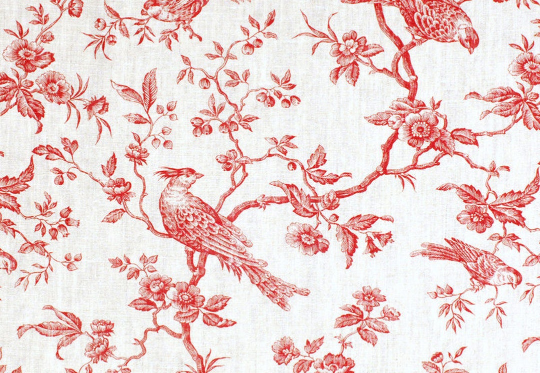 Laminated Placemat Red Toile De Jouy Pattern Number 3 - Etsy