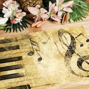 Plastic Placemat Music Notes - Etsy