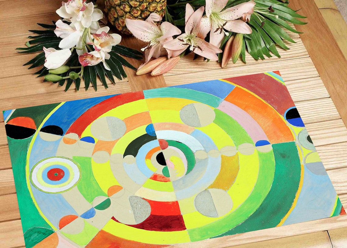 Laminated Placemat Delaunay Relief-disques | Etsy