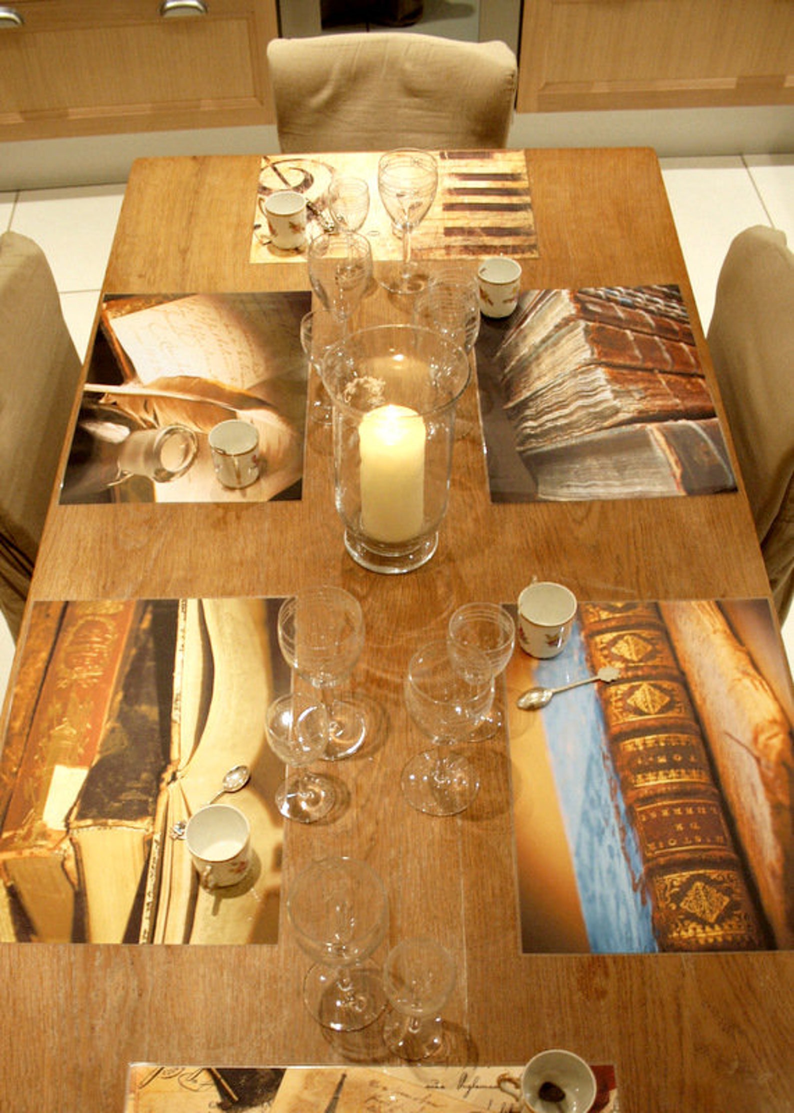 Laminated Placemat Old Books | Etsy Canada