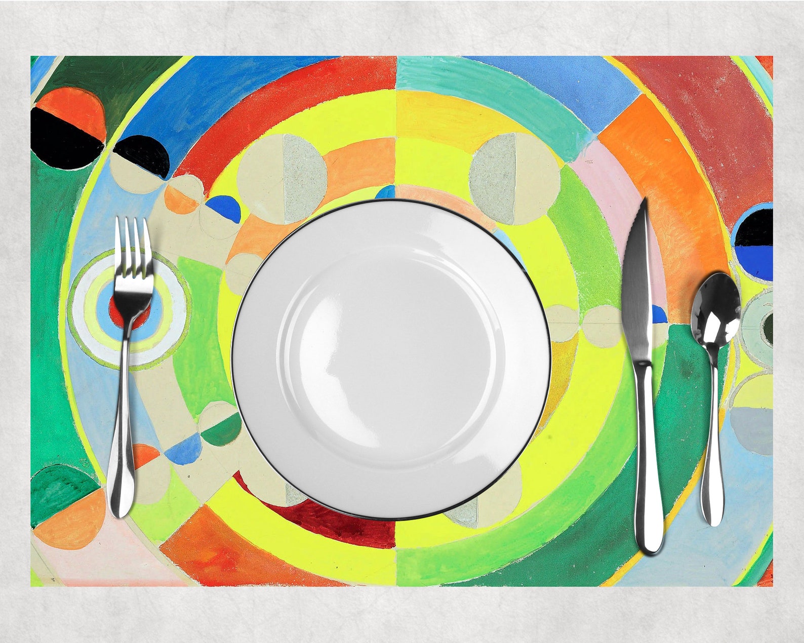 Laminated Placemat Delaunay Relief-disques | Etsy