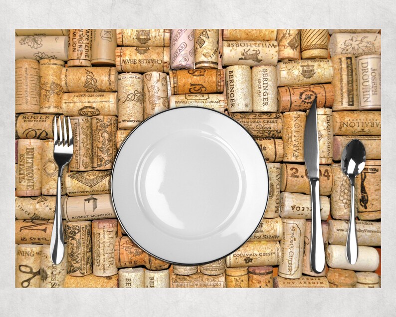 Plastic Placemat Wine Corks - Etsy
