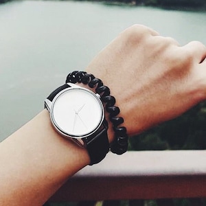 Black Classic Watch / Simple Black Watch/ Black White Classic Watch ...