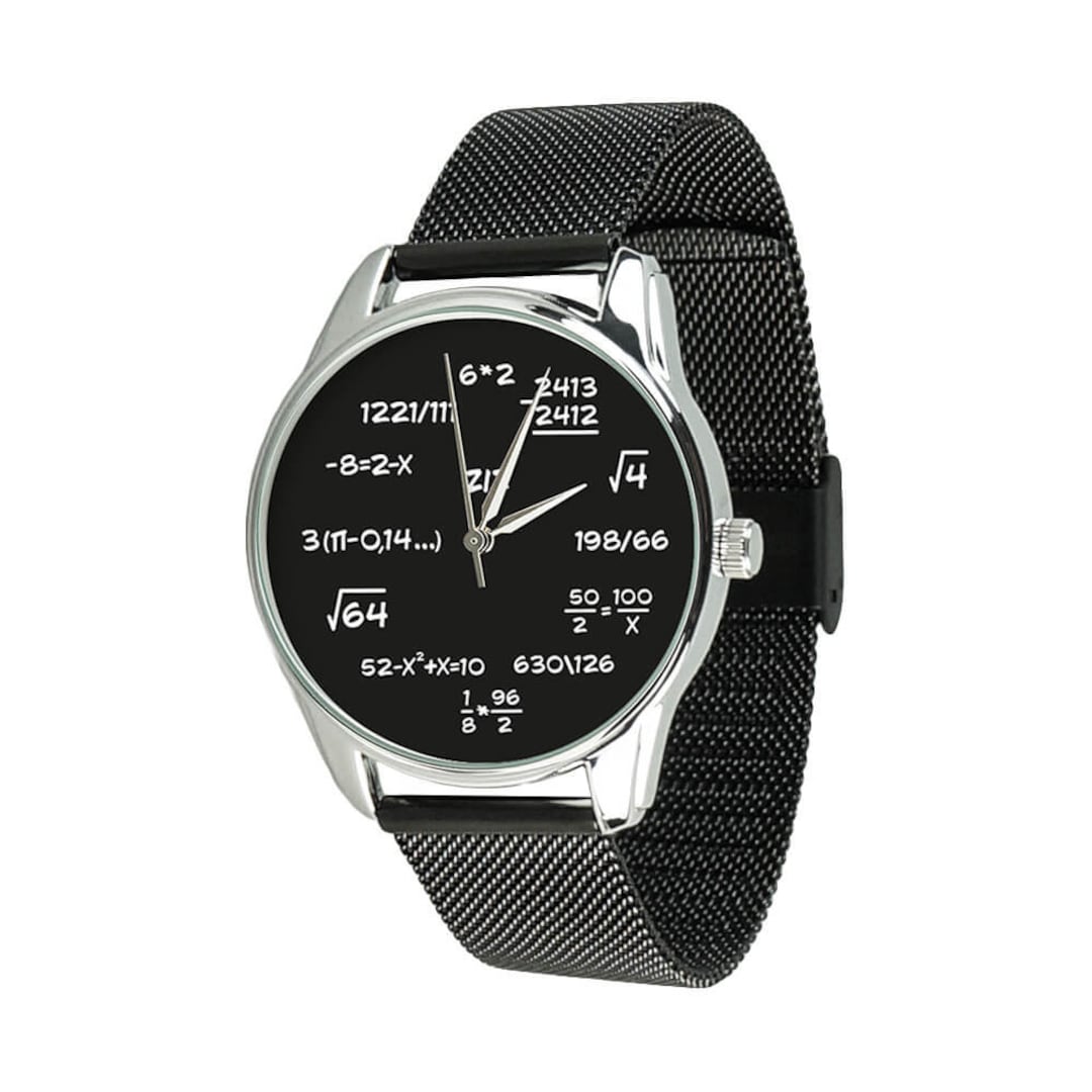 Math Stainless Steel Watch/ Stainless Steel Watch/ Unisex Watch/ Math ...