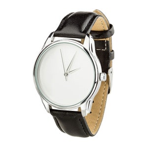 White Classic Watch / Simple White Watch/ Black White Classic Watch ...