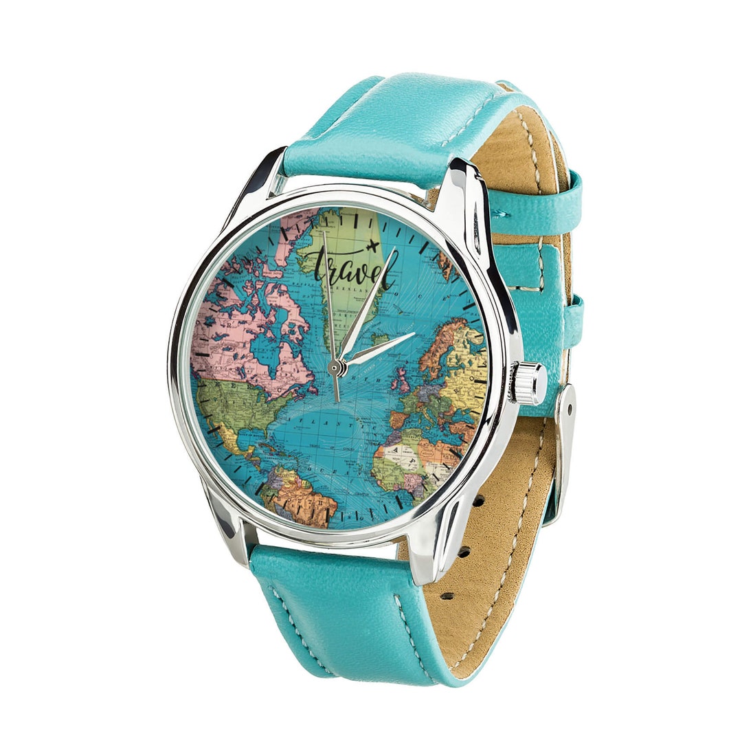 Map Wrist Watch/ Map Watch/ World Map Watch / Vintage Map Watch/ Boho ...