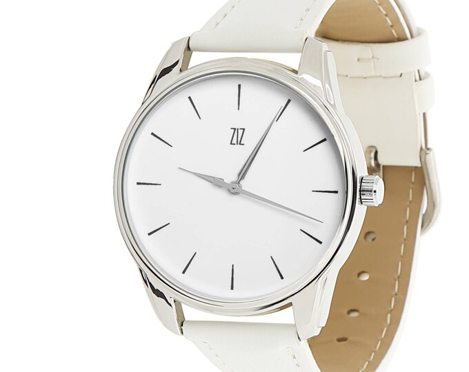 Minimalist White Watch Gifts for Stylish People Minimalist Jewelry Gift ...