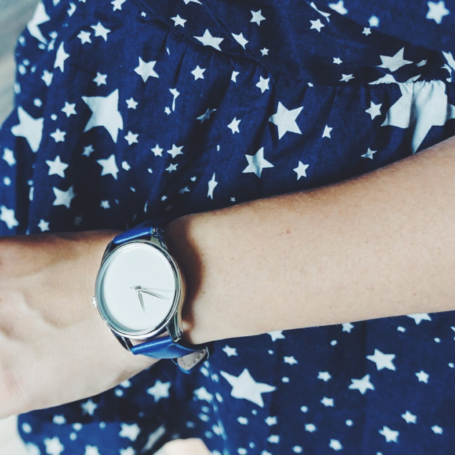 Dark Blue Classic Watch/ White Blue Watch/ Simple Dark Blue - Etsy