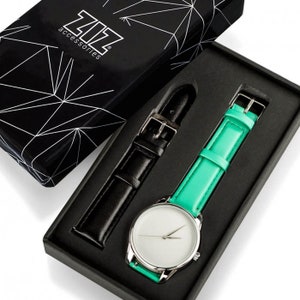 Turquoise Classic Watch/ White Turquoise Watch/ Simple - Etsy