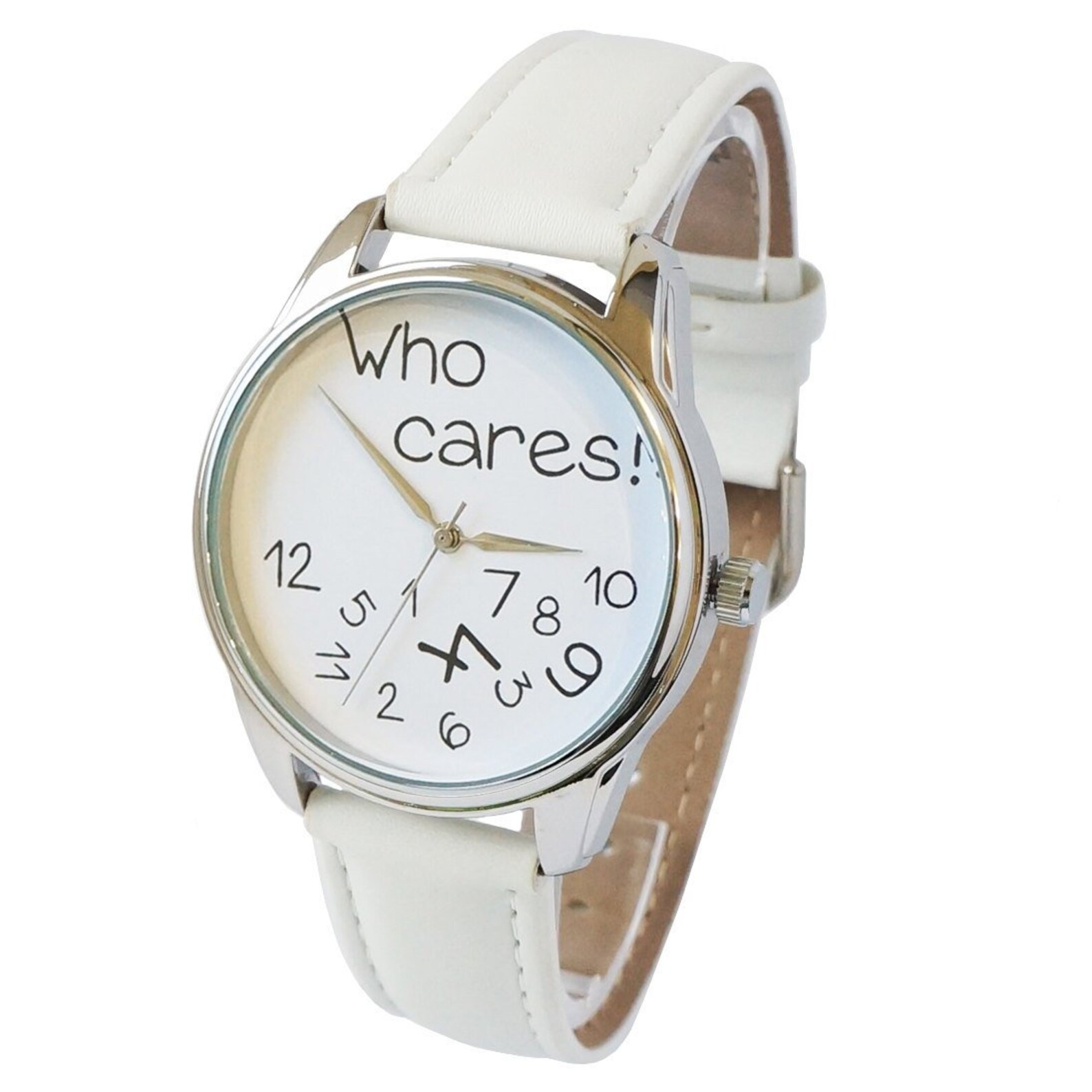 Black White Who Cares Watch/ Balck White Watch/ Who Cares | Etsy