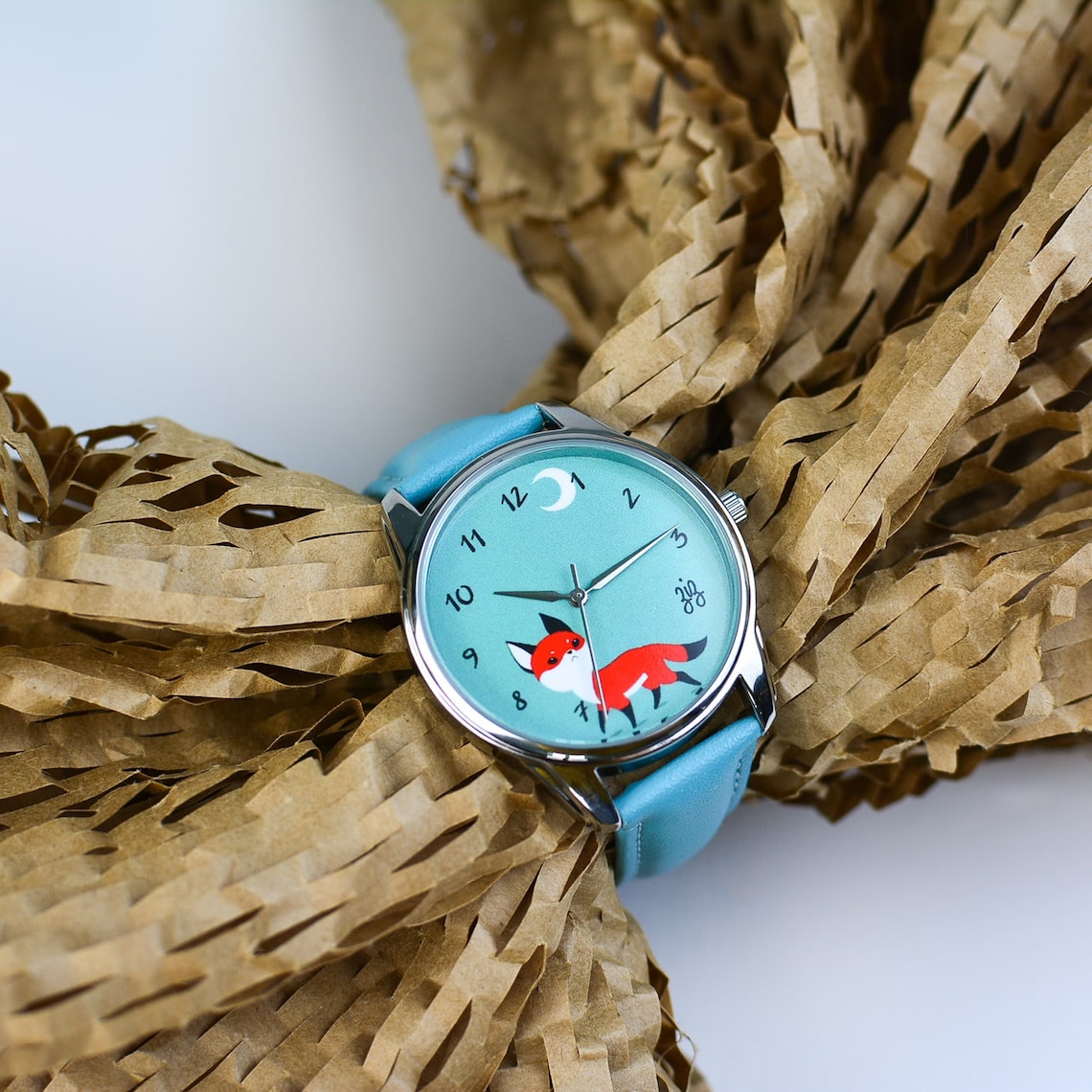 Little Fox Watch/ Blue Watch/ Fox Watch/ Red Fox Watch/ Animal - Etsy