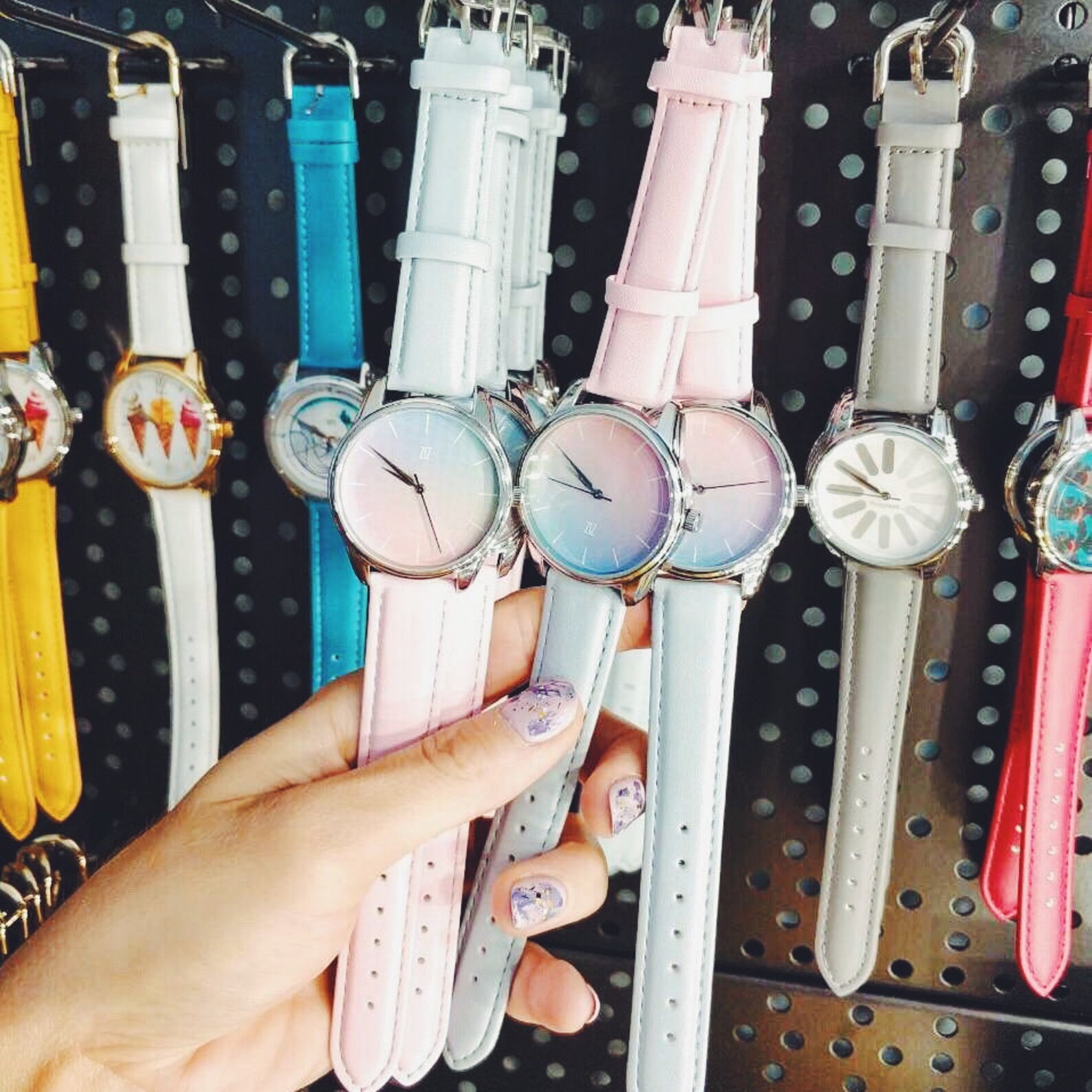 Pink Blue Pastel Watch/ Light Pink Watch/ Light Blue Watch/ - Etsy