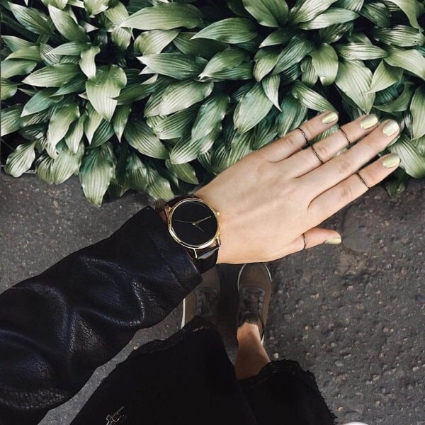 Black Gold Minimalist Watch / Simple Black Watch / Black Gold Classic ...