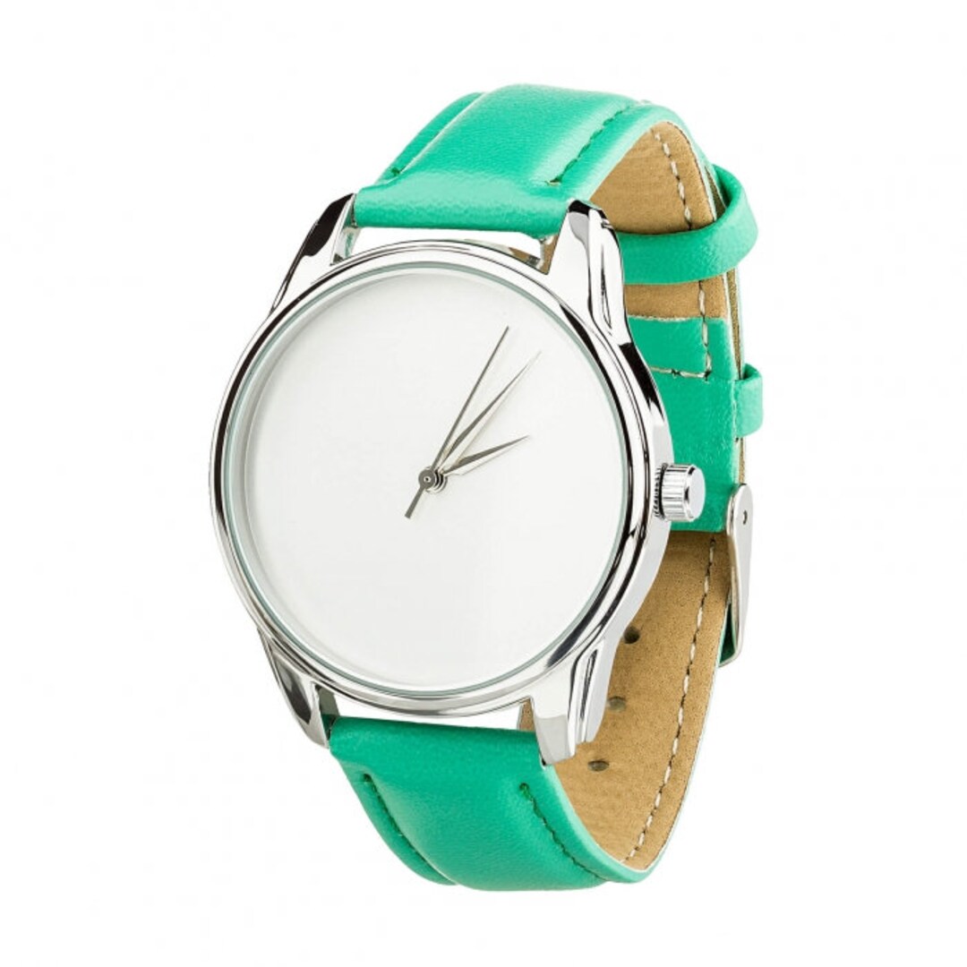 Turquoise Classic Watch/ White Turquoise Watch/ Simple Turquoise Watch ...