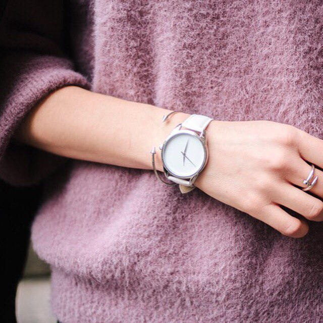 White Classic Watch / Simple White Watch/ Black White Classic - Etsy