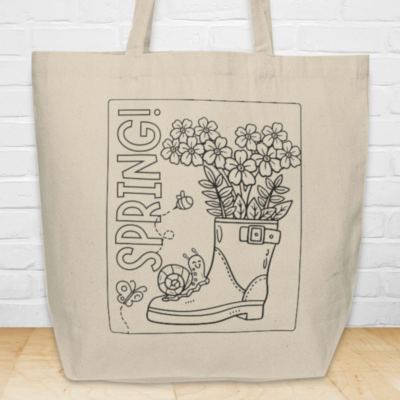 Painted Canvas Bag - Etsy