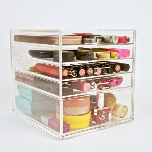 Clear Acrylic Makeup Organizer Beauty Cube Etsy