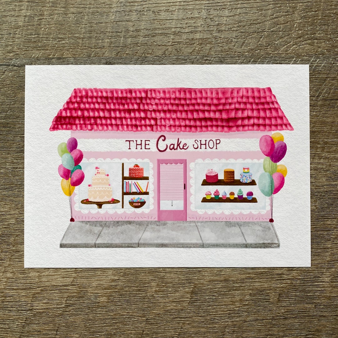 Small Art Print, 5x7 Cake Shop Art Print, Sweet Treats Art Print ...