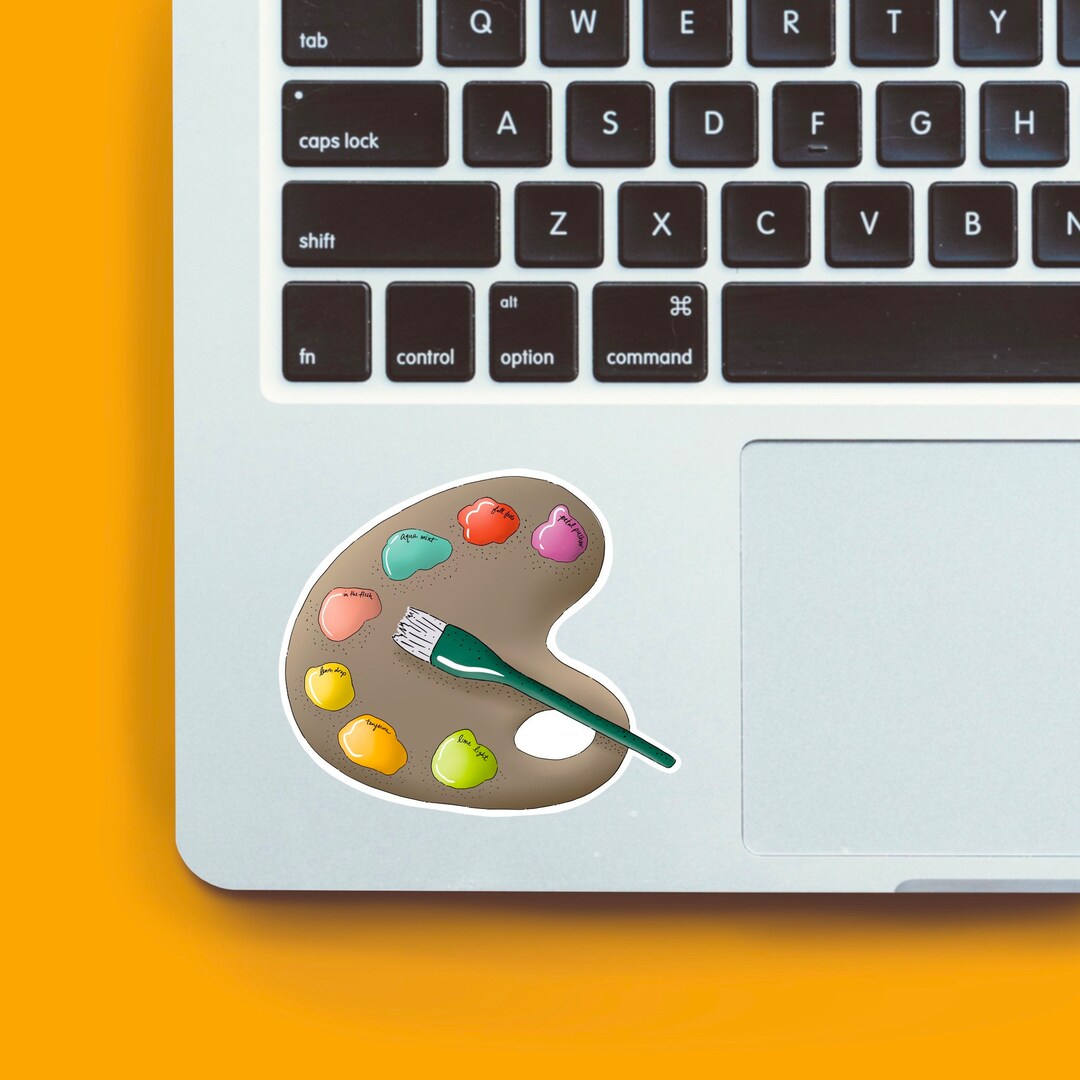 Paint Palette Sticker, 4” Sticker for Laptop, Sticker for Water Bottle ...