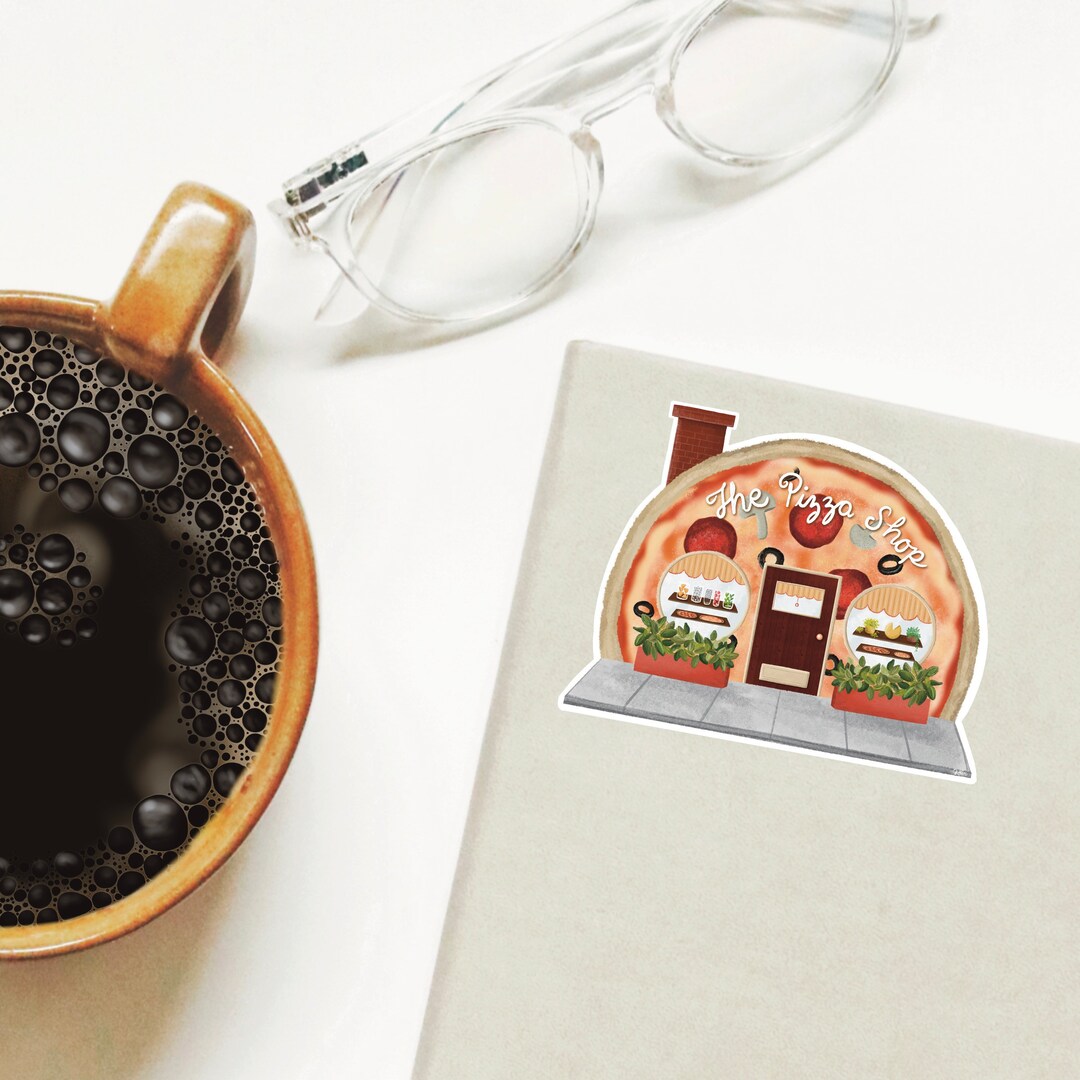 Pizza Shop Sticker, Sticker for Pizza Lover, Pizza Sticker, Shop Small ...