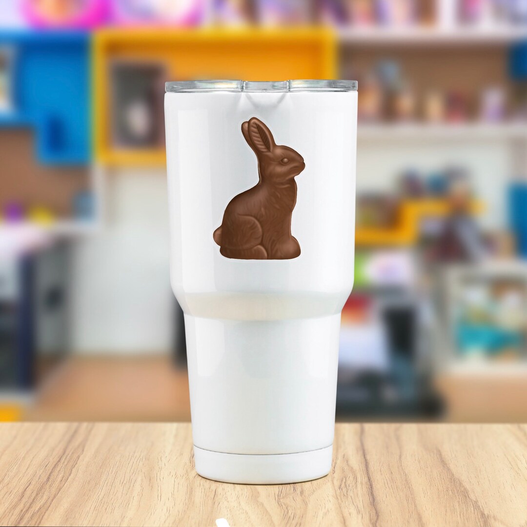 Chocolate Bunny Sticker, Vinyl Easter Sticker, Sticker for Easter ...