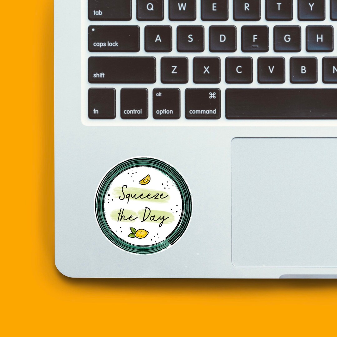 Squeeze the Day Sticker, Weatherproof Vinyl Sticker for Laptop, Sticker ...