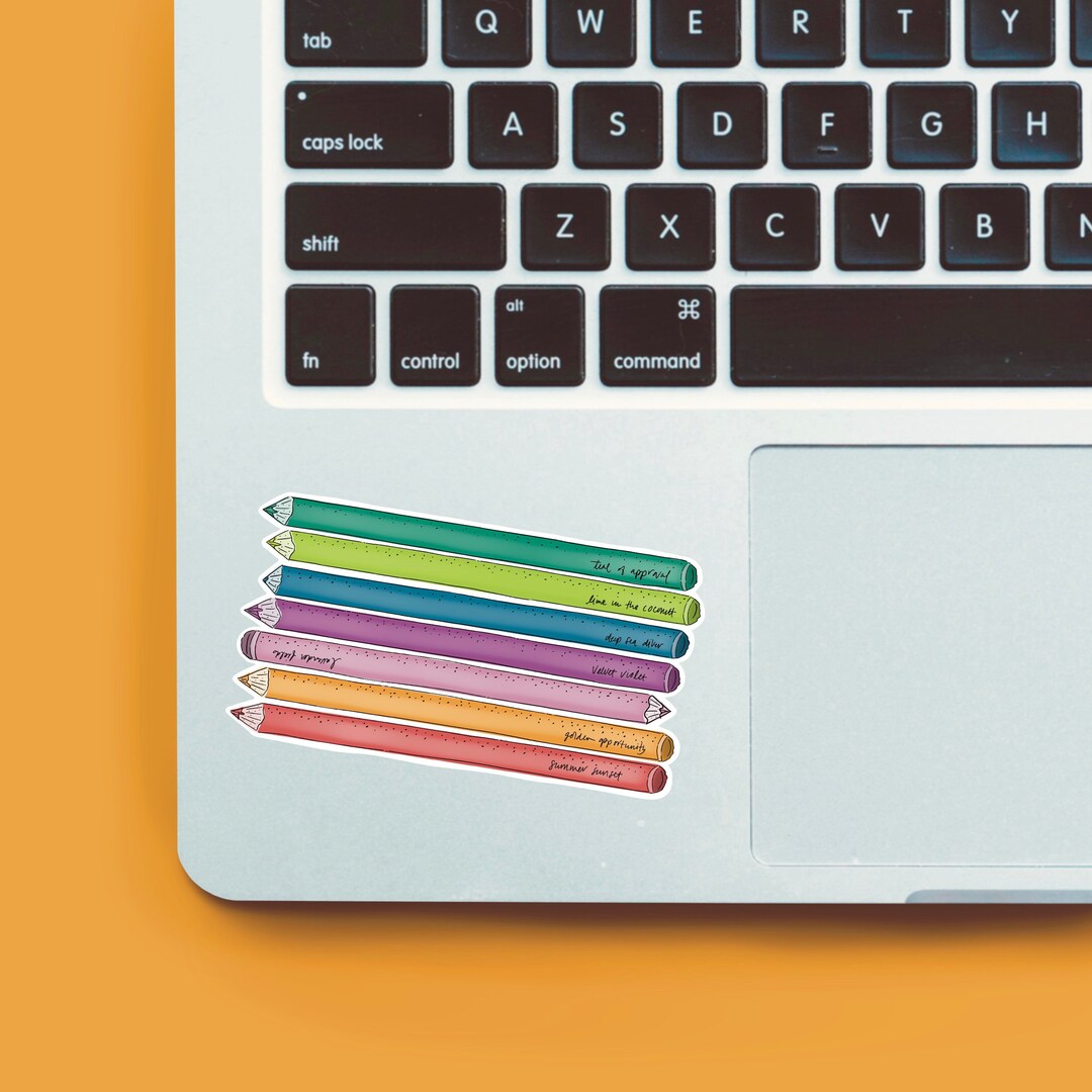 Colored Pencils Sticker | 4” Sticker for Laptop | Sticker for Water ...