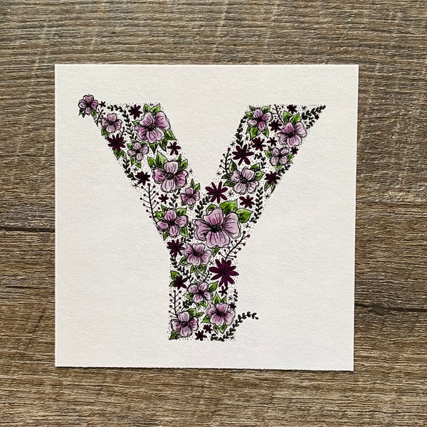 Monogram Letter Y - Etsy