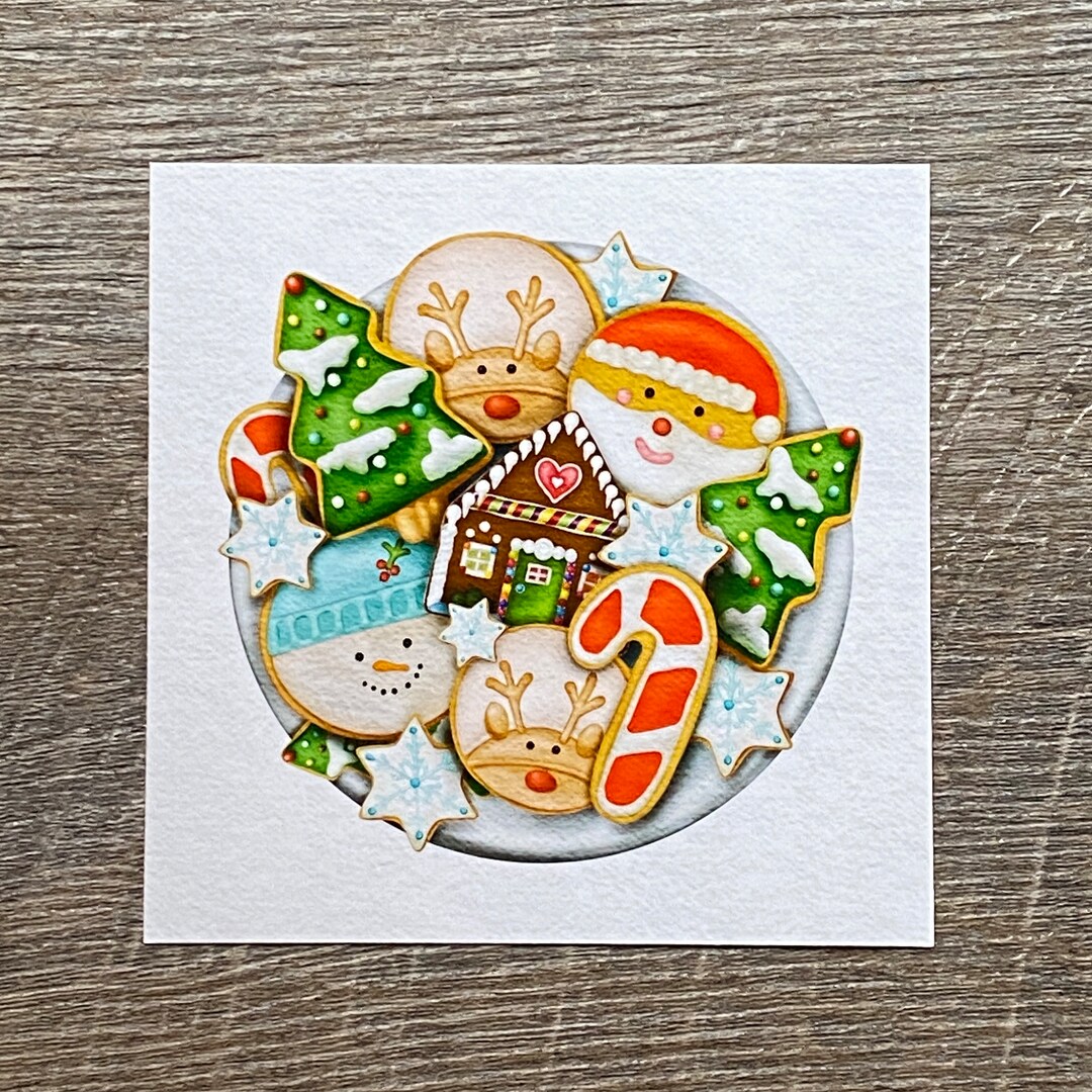 Mini Art Print, 4x4 Cookies Art Print, Bakery Art Print, Gift for Baker ...