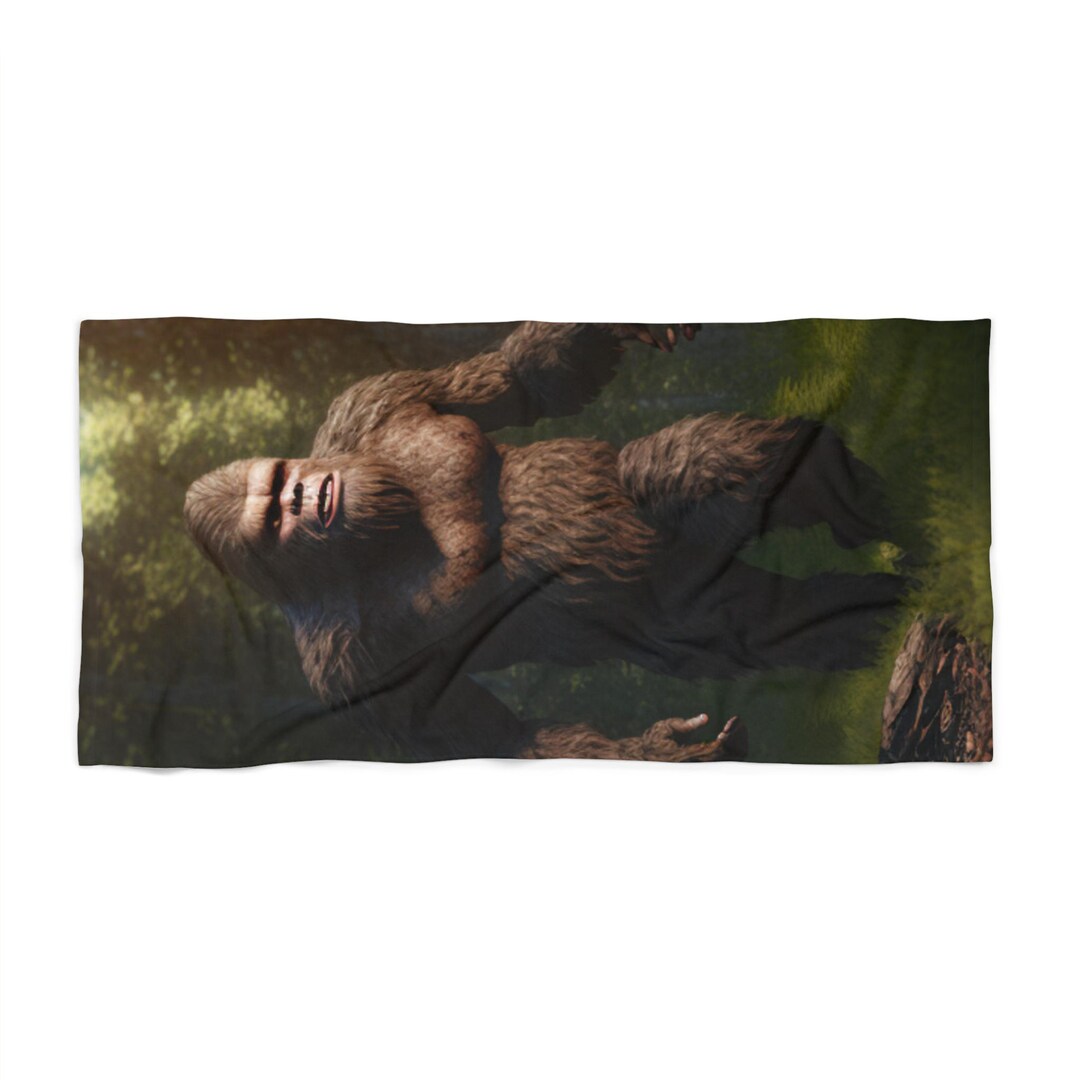 Sasquatch Bigfoot Beach Towel, Yeti Towel, Summer Pool Accessory ...